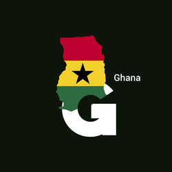 Ghana map Royalty Free Vector Image - VectorStock