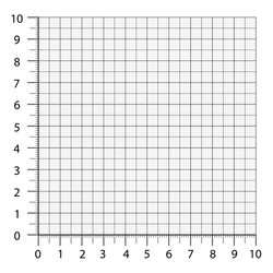 Measured grid graph plotting corner ruler Vector Image