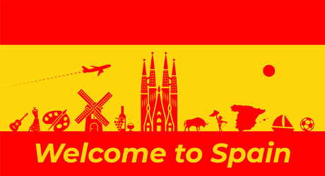 Spain background design spanish traditional Vector Image