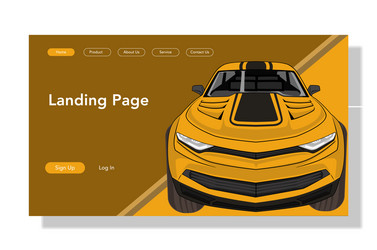 Retrovintageclassic car landing page Royalty Free Vector