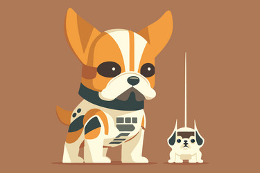 Dog warrior style Royalty Free Vector Image - VectorStock