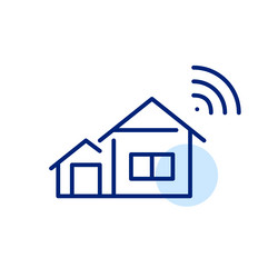 Smart lock pixel perfect editable stroke line Vector Image