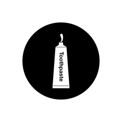Toothpaste icon rounded button style eps Vector Image