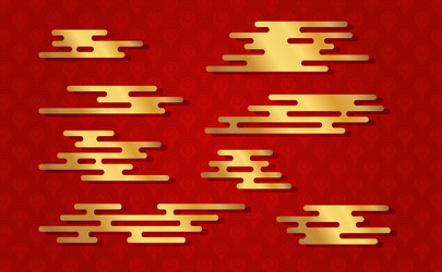 Traditional asian clouds chinese and japanese Vector Image