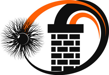 Chimney sweep with cleaning tool Royalty Free Vector Image