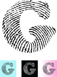Fingerprint Letter Vector Images (over 1,800)