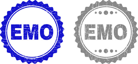 Emo rubber stamps Royalty Free Vector Image - VectorStock