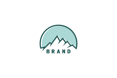 Simple mountain logo Royalty Free Vector Image