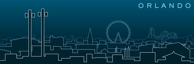 Orlando Florida Skyline Vector Images (over 100)