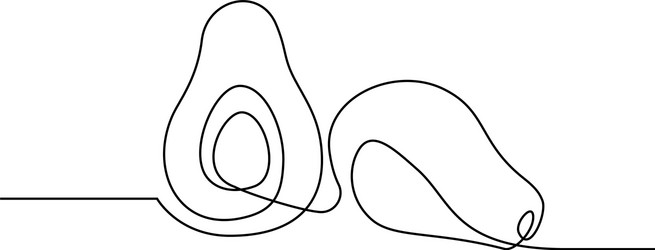 Avocado Outline Vector Images (over 5,500)