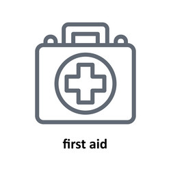 First aid fill outline icons simple sto Royalty Free Vector