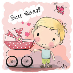 Greeting card best father Royalty Free Vector Image