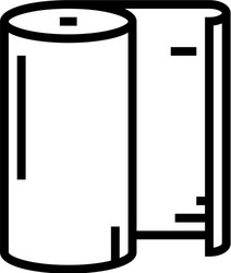 Plotter paper roll icon outline digital Royalty Free Vector