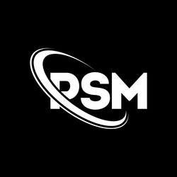 Psm logo letter letter logo design Royalty Free Vector Image