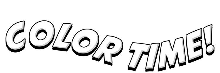 Color fun text banner on white background Vector Image