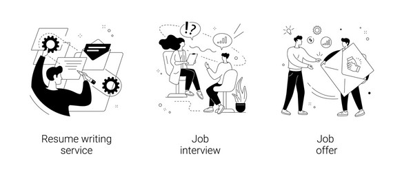 Job interview abstract concept Royalty Free Vector Image