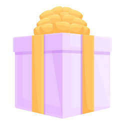 Loyalty gift icon cartoon box present Royalty Free Vector