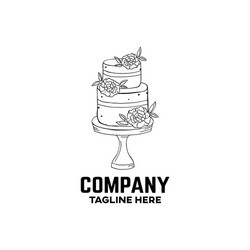 Simple cake logo Royalty Free Vector Image - VectorStock