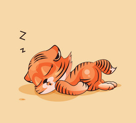 Sad tiger cub crying Royalty Free Vector Image