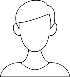 Young man character front view portrait Royalty Free Vector