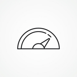 Car dashboard outline icon tachometer Royalty Free Vector