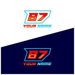Racing number 75 design template Royalty Free Vector Image