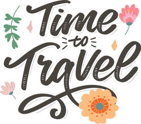 Its time to travel baggage cloud background Vector Image