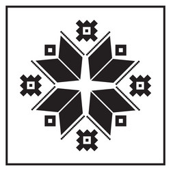 Dark gray greeting card with folk scandinavian Vector Image