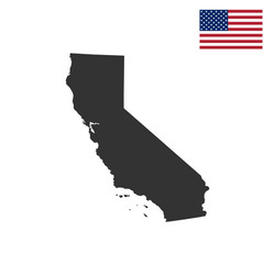 Map of the us state california Royalty Free Vector Image