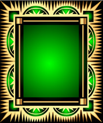 Green background a frame Royalty Free Vector Image