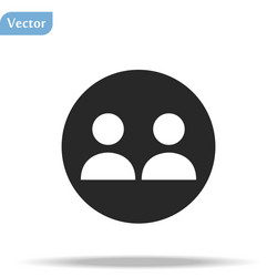 Two person icon social isolated on white Vector Image