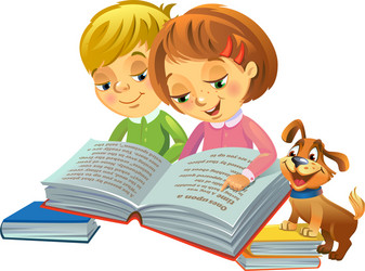 Alice reading a book Royalty Free Vector Image