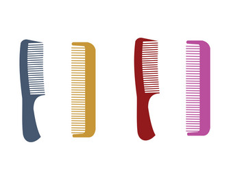 Cartoon hair brushes care plastic combs Royalty Free Vector