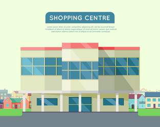 Shopping mall web template in flat design Vector Image