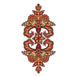 Arabic flower ornament floral background abstract Vector Image