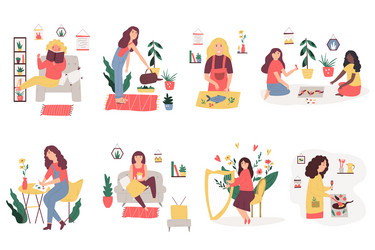 Hobbies and leisure activities talents skills Vector Image