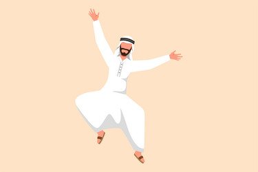 Cartoon flat style drawing competitive arabian Vector Image