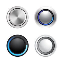 Glossy Chrome Buttons Royalty Free Vector Image