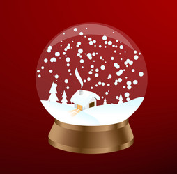 Christmas snow globe Royalty Free Vector Image