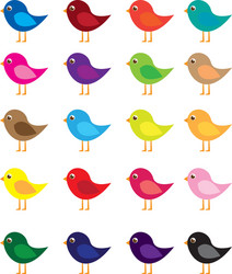 Cartoon canaries bird set Royalty Free Vector Image