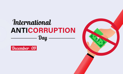 International stop corruption icon Royalty Free Vector Image