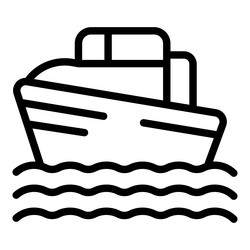 Ocean guard icon outline ship rescue Royalty Free Vector