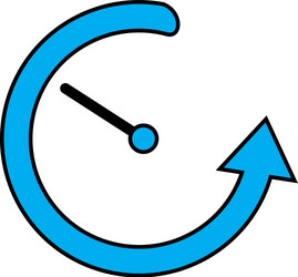 Time with arrow around Royalty Free Vector Image