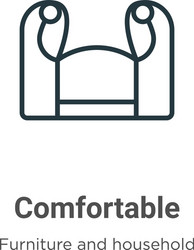 Rocker outline icon thin line black icon Vector Image