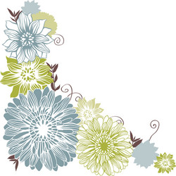 Floral background in spring colors flowers Vector Image