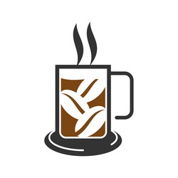 Coffee shop logo cup and been logo Royalty Free Vector Image