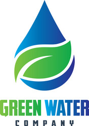 Bio leaf pure water logo Royalty Free Vector Image