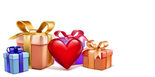Valentines day gift box Royalty Free Vector Image