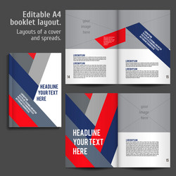A4 book layout design template Royalty Free Vector Image