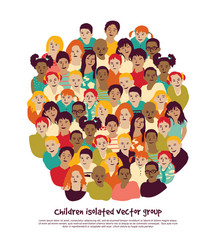 Crowd of children Royalty Free Vector Image - VectorStock
